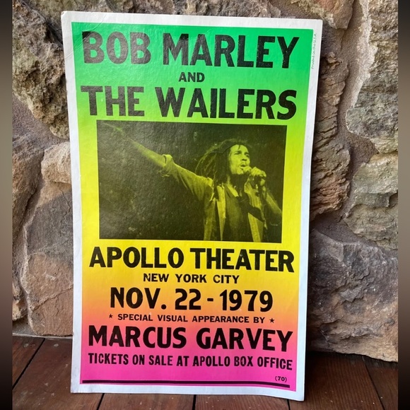 Bob Marley | Art | Vintage Poster Bob Marley Wailers With Marcus Garvey ...